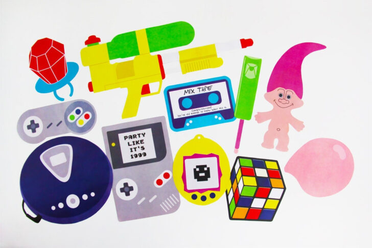 90s Party Photo Booth Props Printable 90s By CreativeSenseCo | Fanny ...