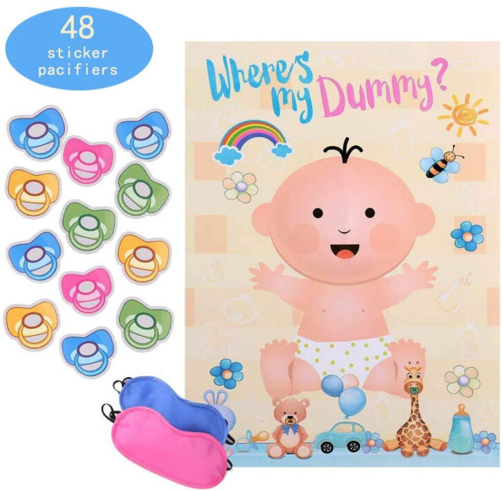 Amazon Reusable Baby Shower Games Pin The Dummy On The Baby Game ...