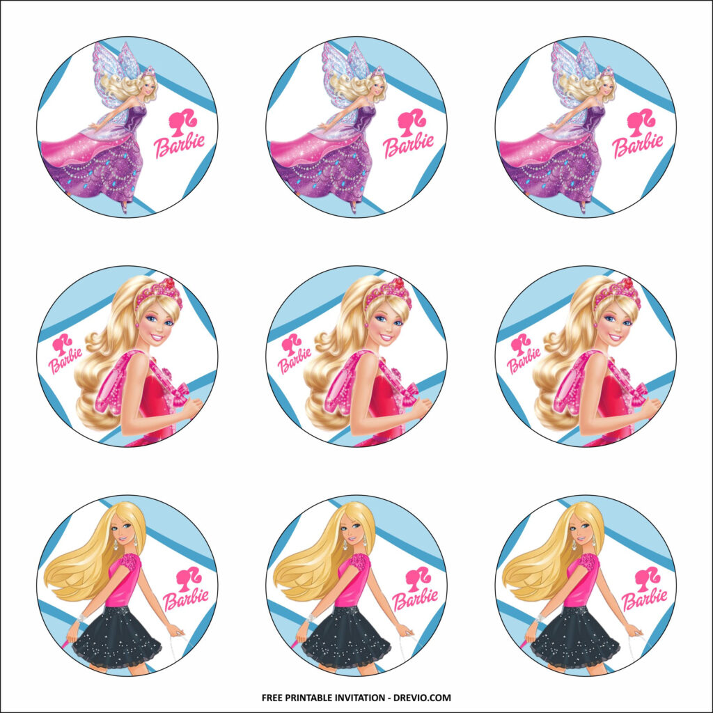 Barbie Cupcake Toppers Templates Download Hundreds FREE PRINTABLE ...