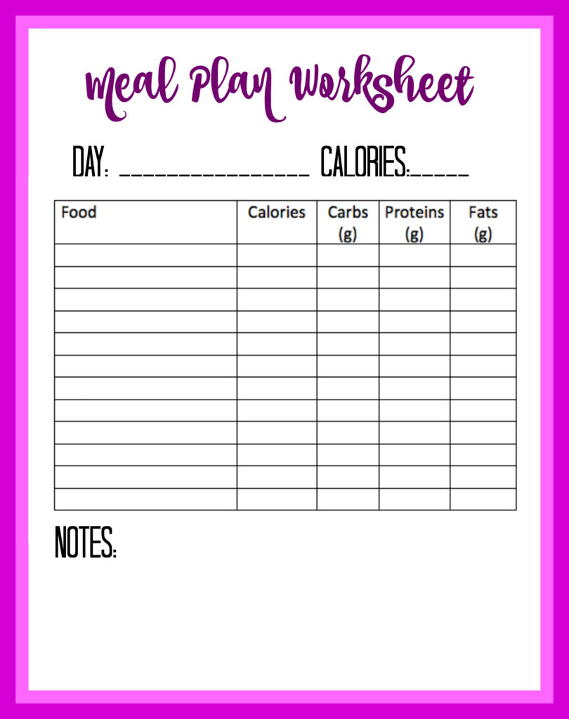 Free Printable Calorie Counter Sheet | Fanny Printable