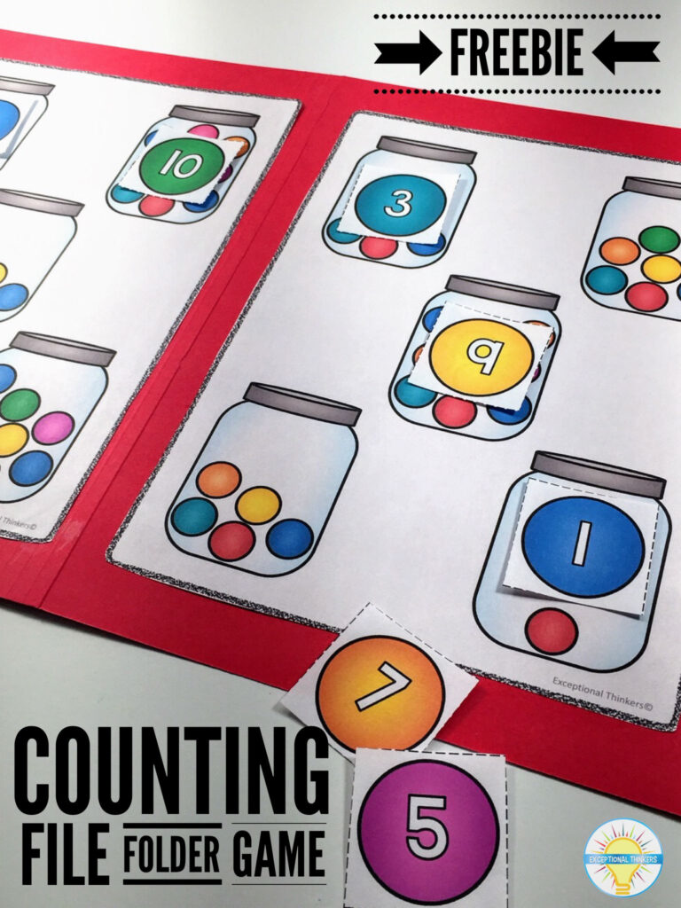 Counting File Folder Game Free Folder Games File Folder Games File ...