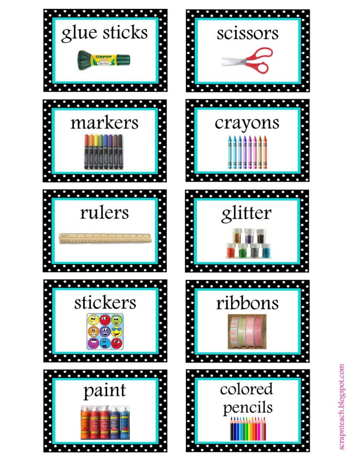 Free Printable Classroom Labels With Pictures Free Printable | Fanny ...