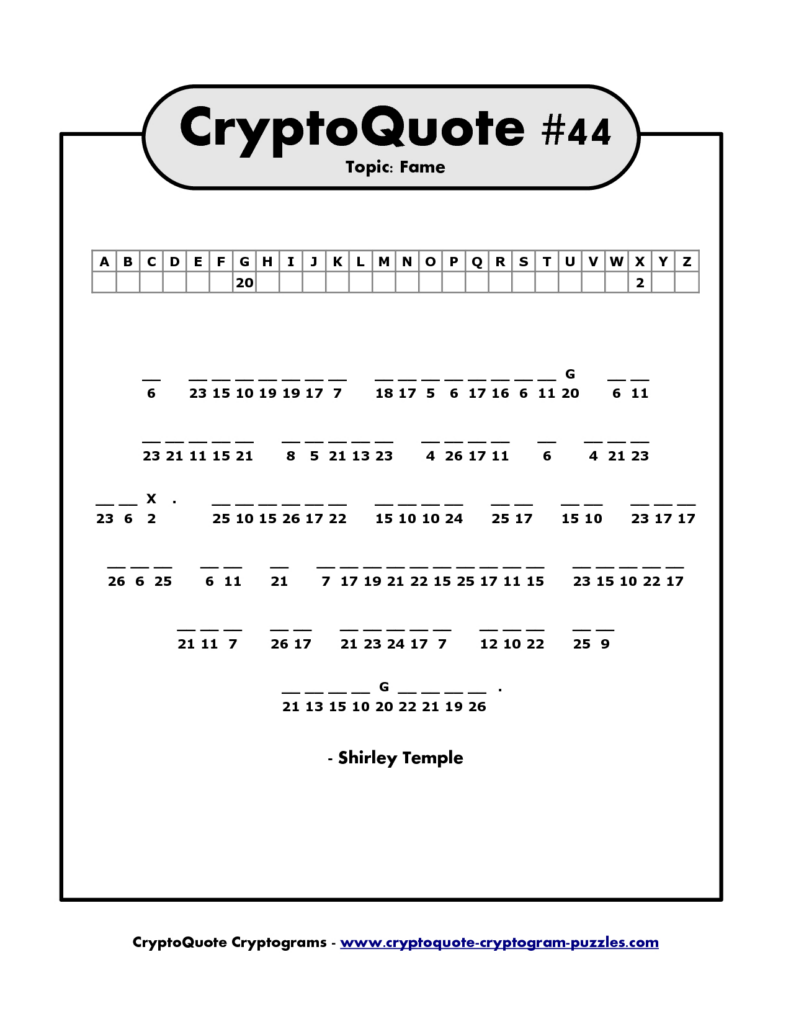 Free Printable Cryptograms With Answers Free Printable | Fanny Printable