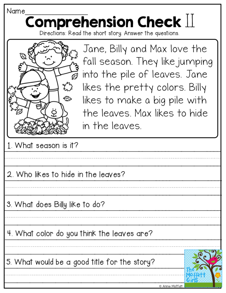 Free Printable Short Stories With Comprehension Questions Free ...