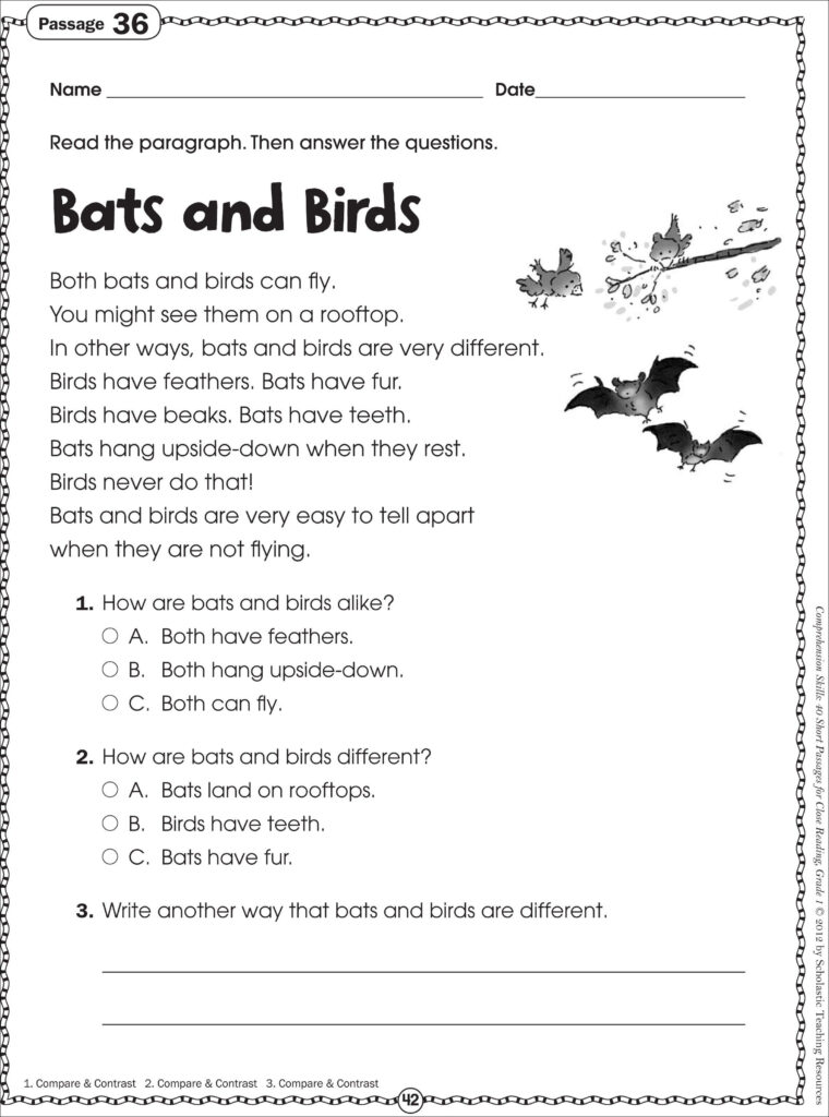 Free Printable Short Stories With Comprehension Questions Free ...