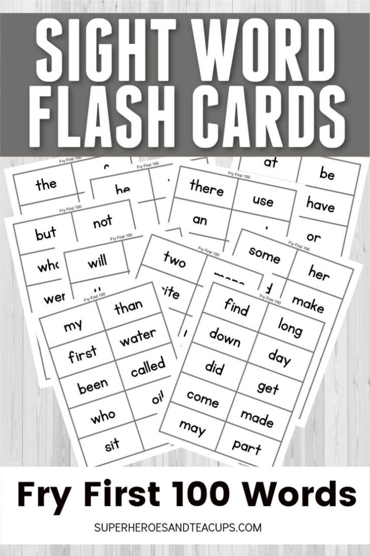 Fry Sight Word Flash Cards Free Printable Learning Ideas For Parents ...