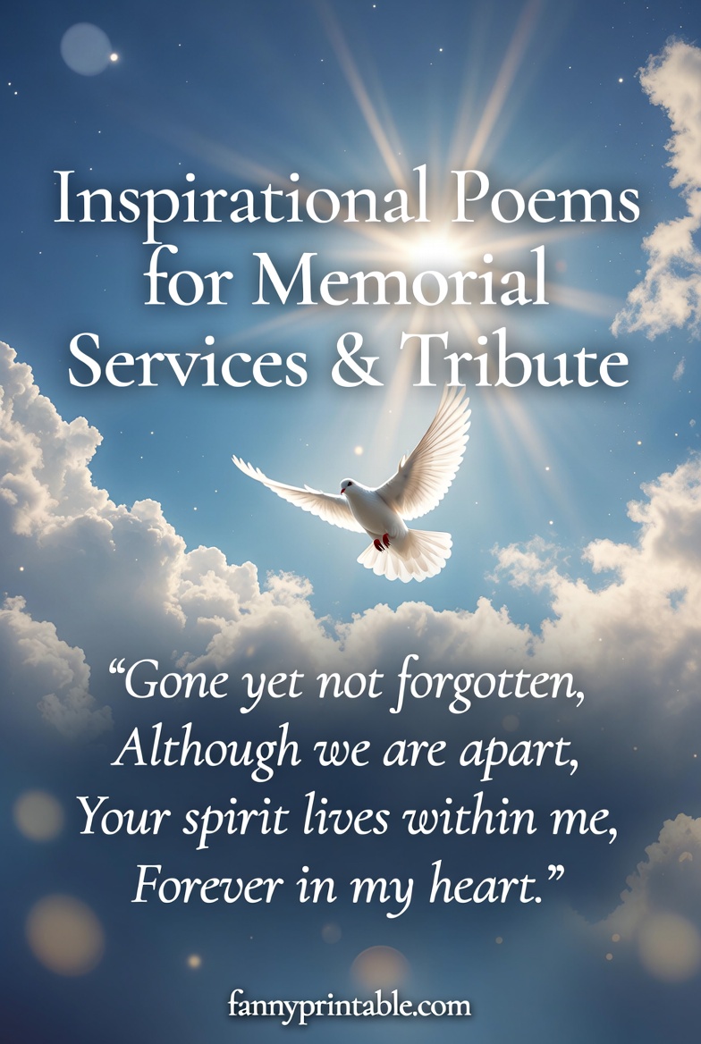 Inspirational Poems For Memorial Services & Tribute