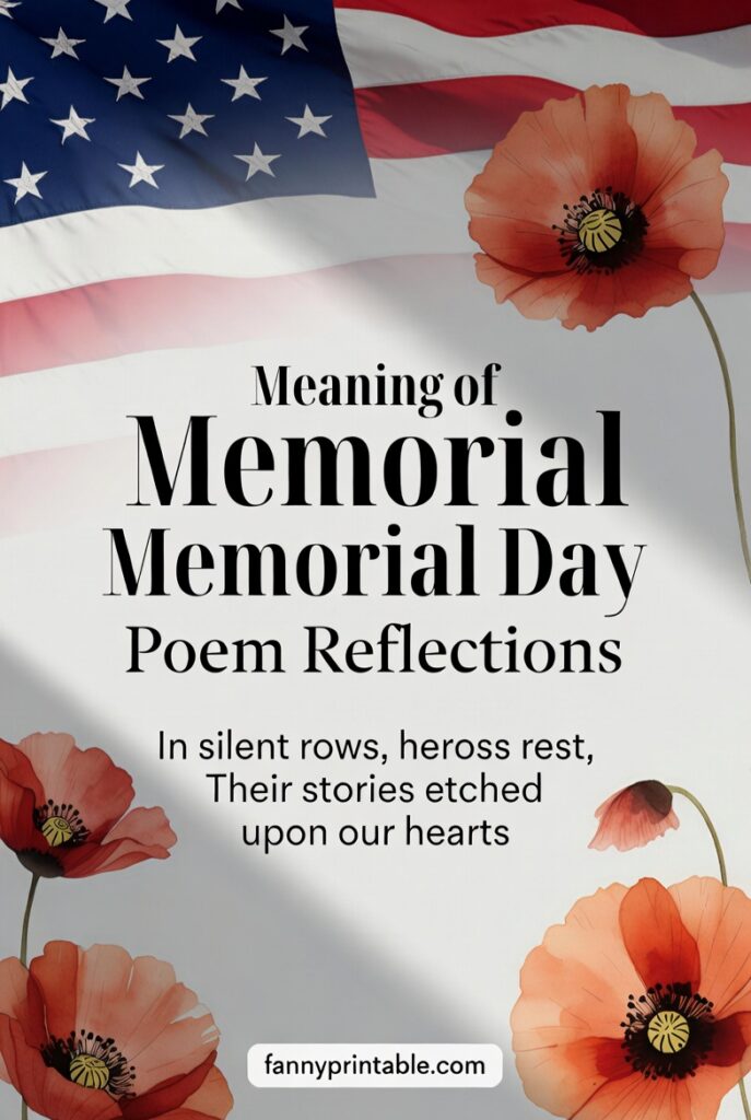 Meaning Of Memorial Day: Poem Reflections