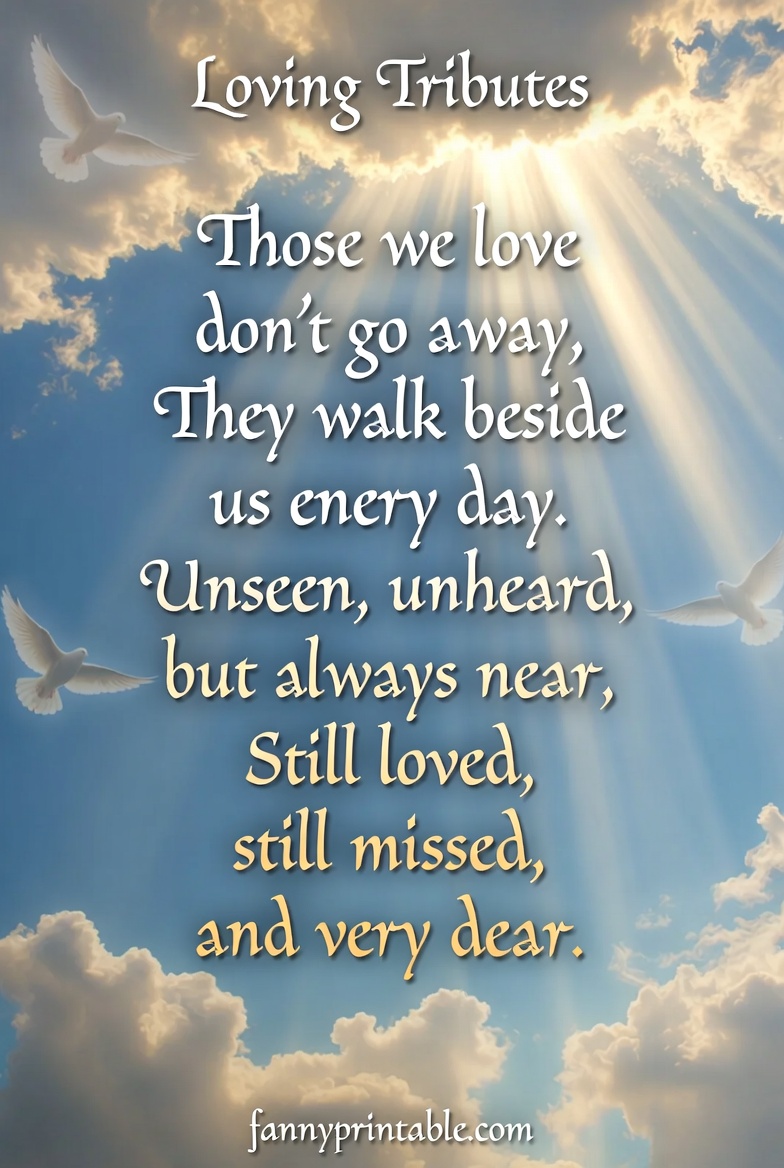 Memorial Verses And Poems For Loving Tributes