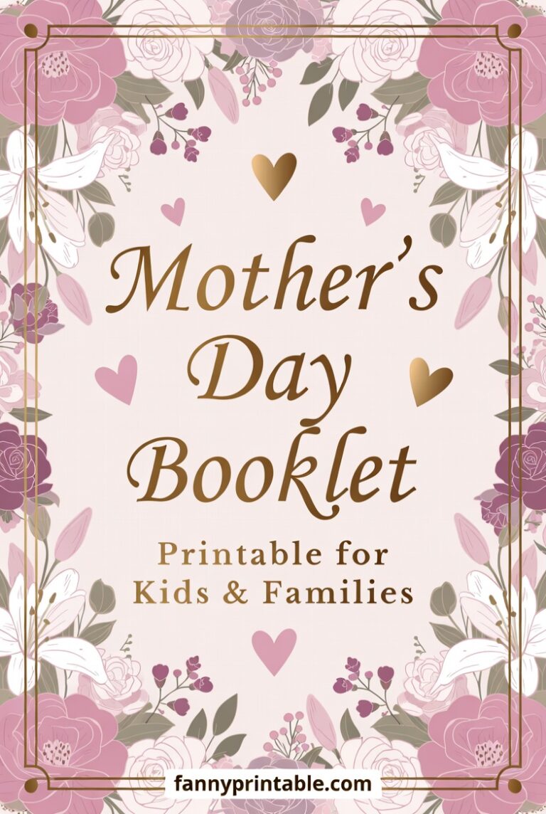 Mother’s Day Booklet Printable 2026 - Fanny Printable
