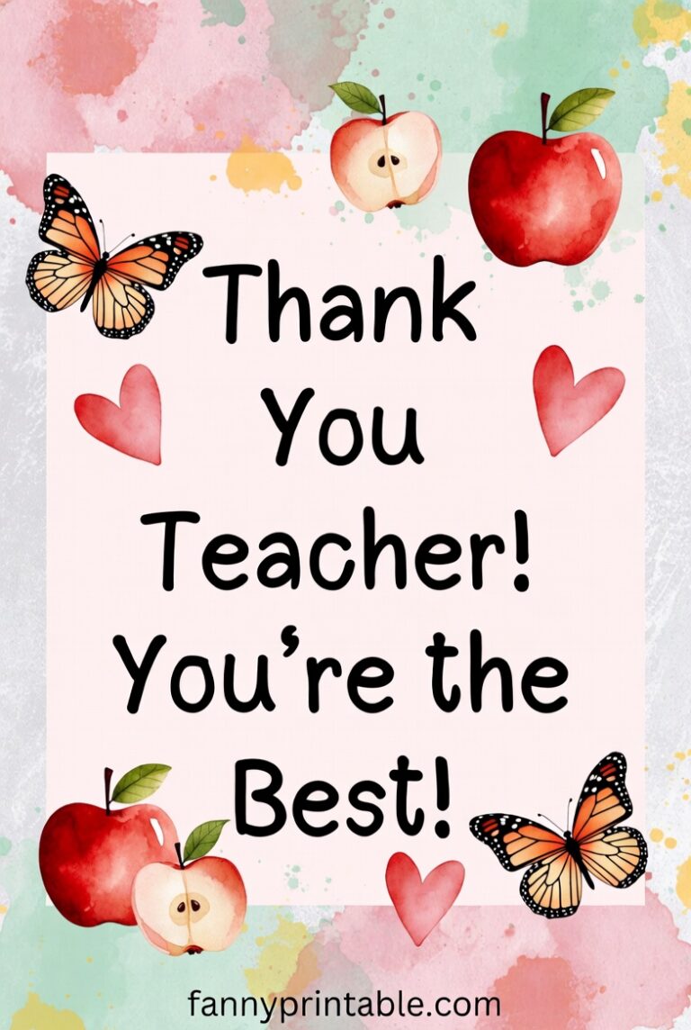 Free Printable Teacher Appreciation Cards (2026 Edition)