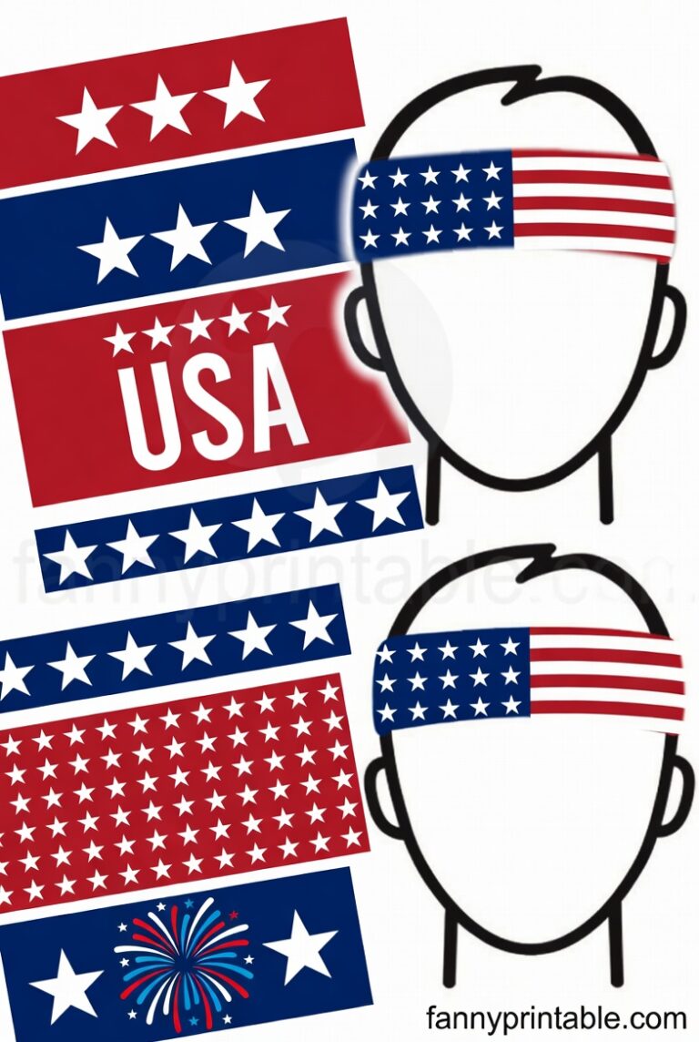 Printable 4th Of July Hats, Crowns & Headbands